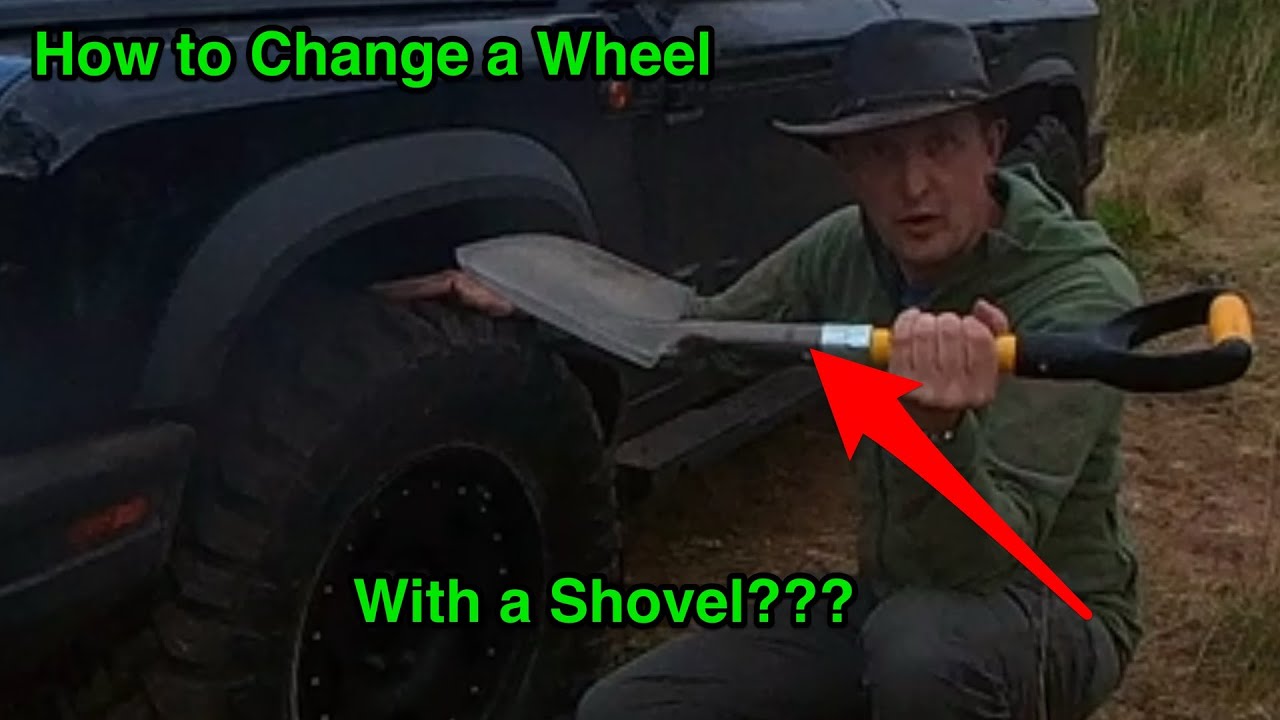 How to Change a Wheel With a Shovel - YouTube