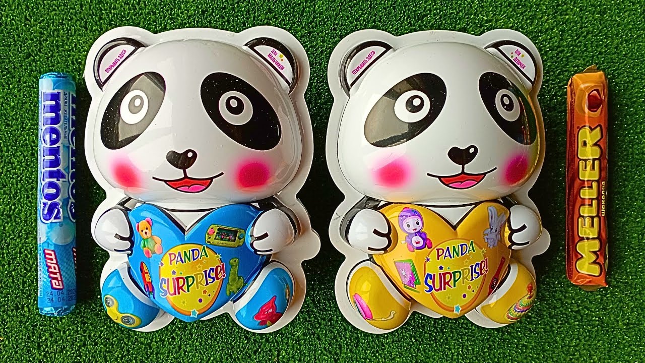 Oddly satisfying video unpacking asmr Panda Surprise! 🫢 & Mentos and ...