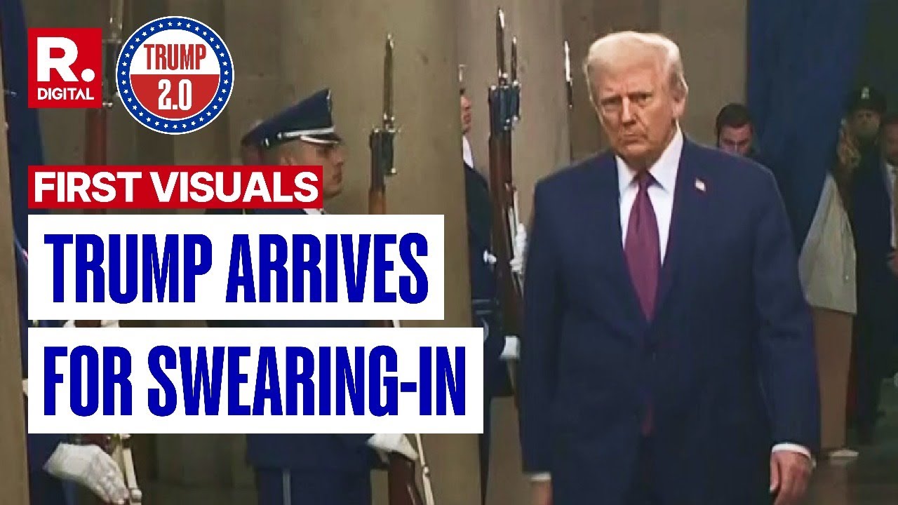 Moment Donald Trump Walks In To Take Oath As 47th President Of The ...