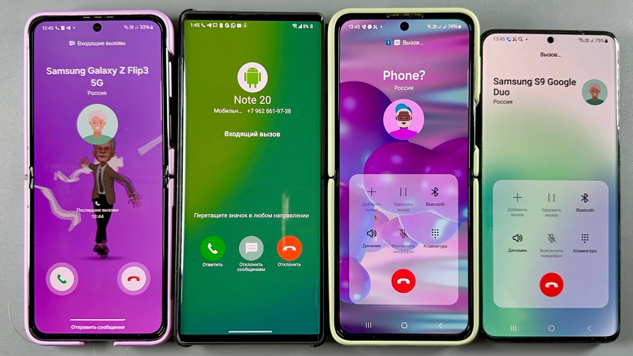 Incoming Calls Samsung Galaxy Z Flip3 + Z Flip5 and LG Wing , Samsung ...
