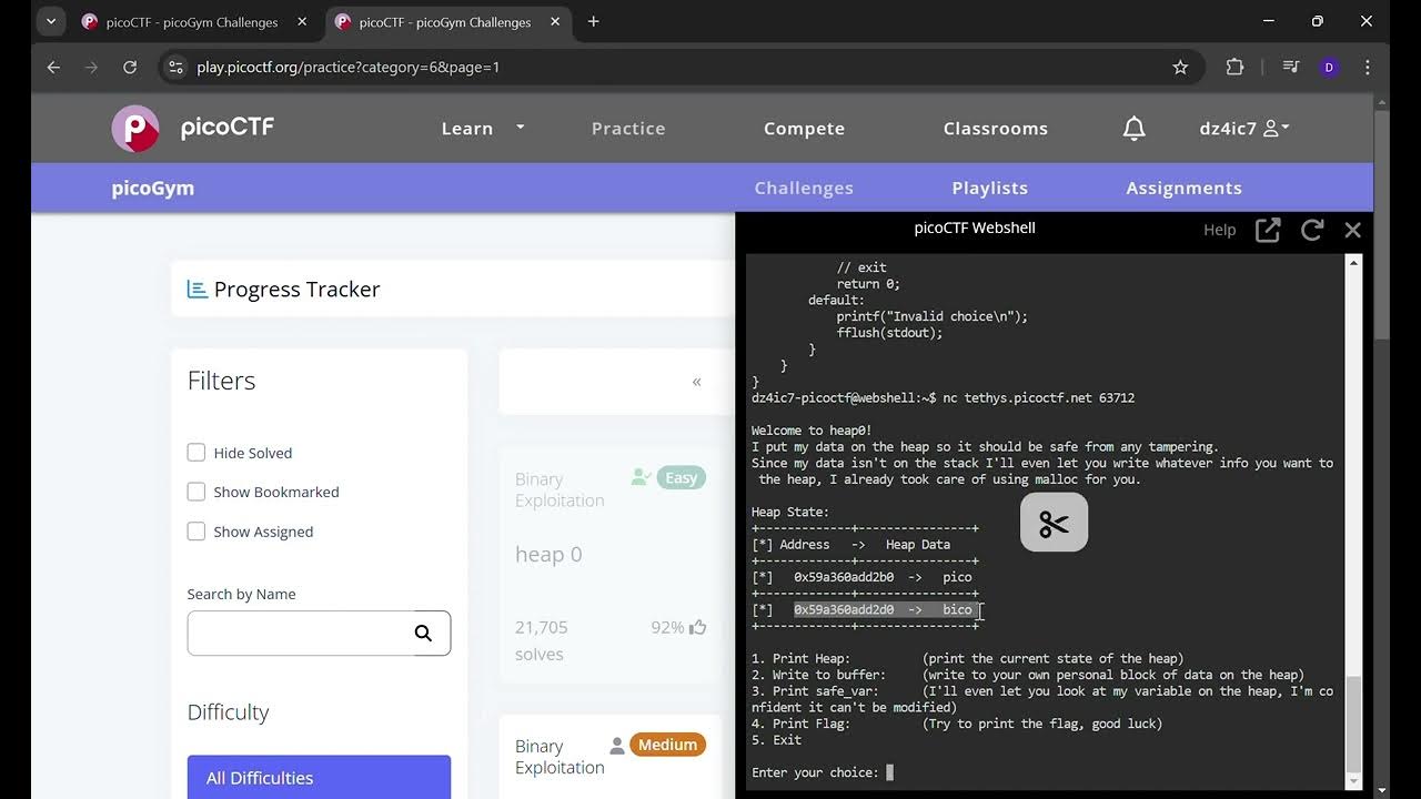 Heap 0 | picoCTF | Binary Exploitation - YouTube