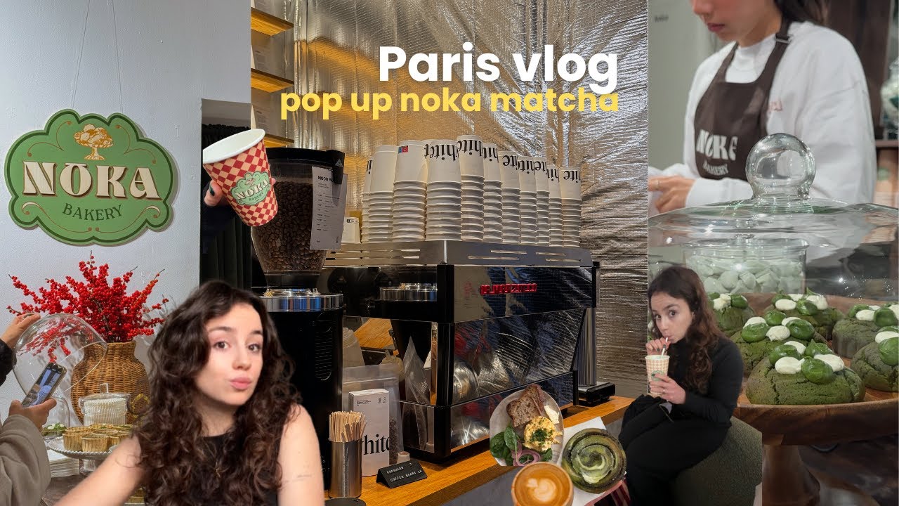 PARIS VLOG I pop up noka matcha, brunch parisien, coffee shop - YouTube
