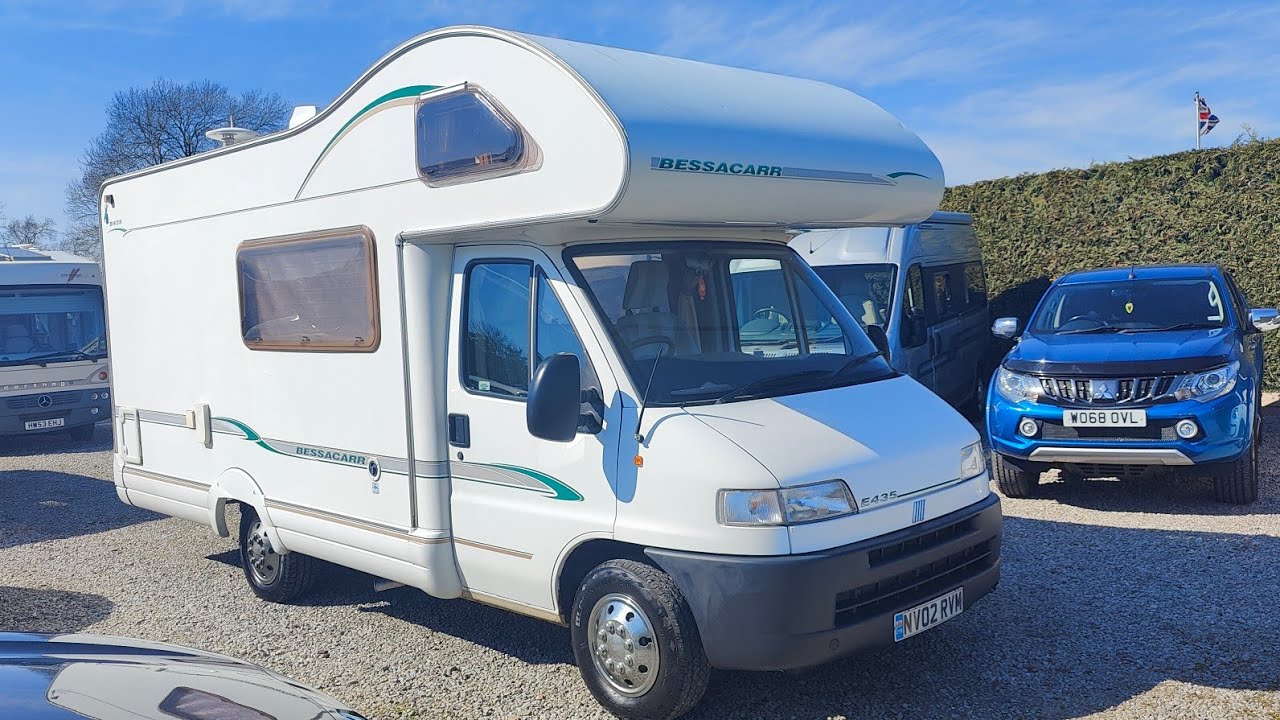 2002 Bessacarr E435 Fiat Ducato 5 Berth / 4 Belts - YouTube