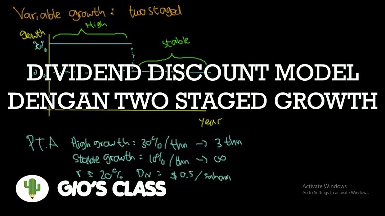 Dividend Discount Model Dengan Two Staged Growth - YouTube