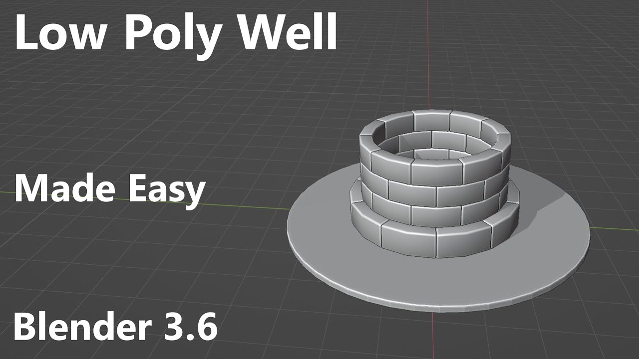 low poly well modeling in blender 3.6 - YouTube