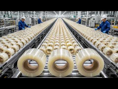 CÓMO se FABRICA la CINTA ADHESIVA de PLÁSTICO a MILLONES de ROLLOS