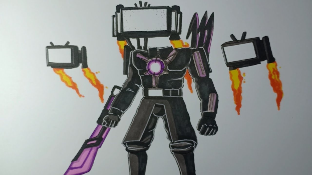 How To Draw New Titan TV Man Update V4 In Skibidi Toilet 68 PART 1 ...