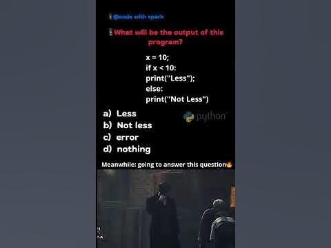 Python logical question 🙌// pythonquiz🔥#shorts #python #pythonquiz #memes #sigma #programming ...