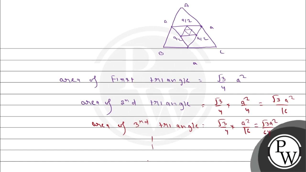 Let \(A B C\) be an equilateral triangle. A new triangle is formed by joining the middle points ...