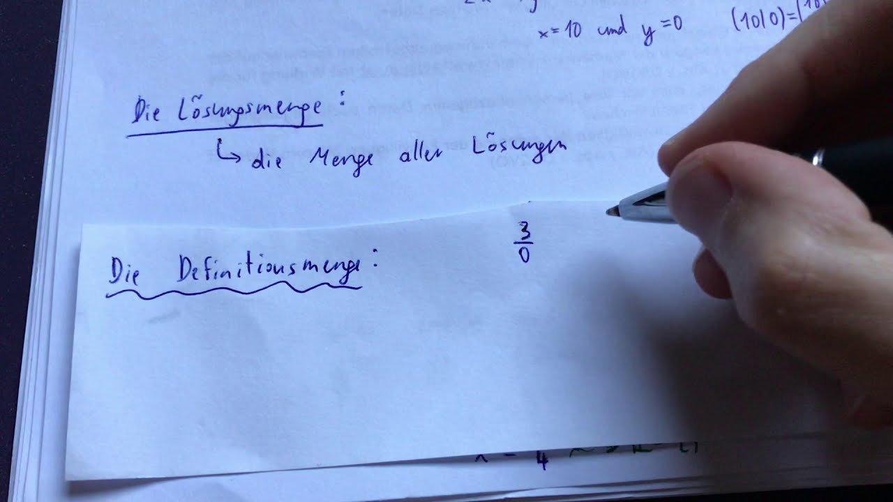 Was ist die Definitionsmenge? - YouTube