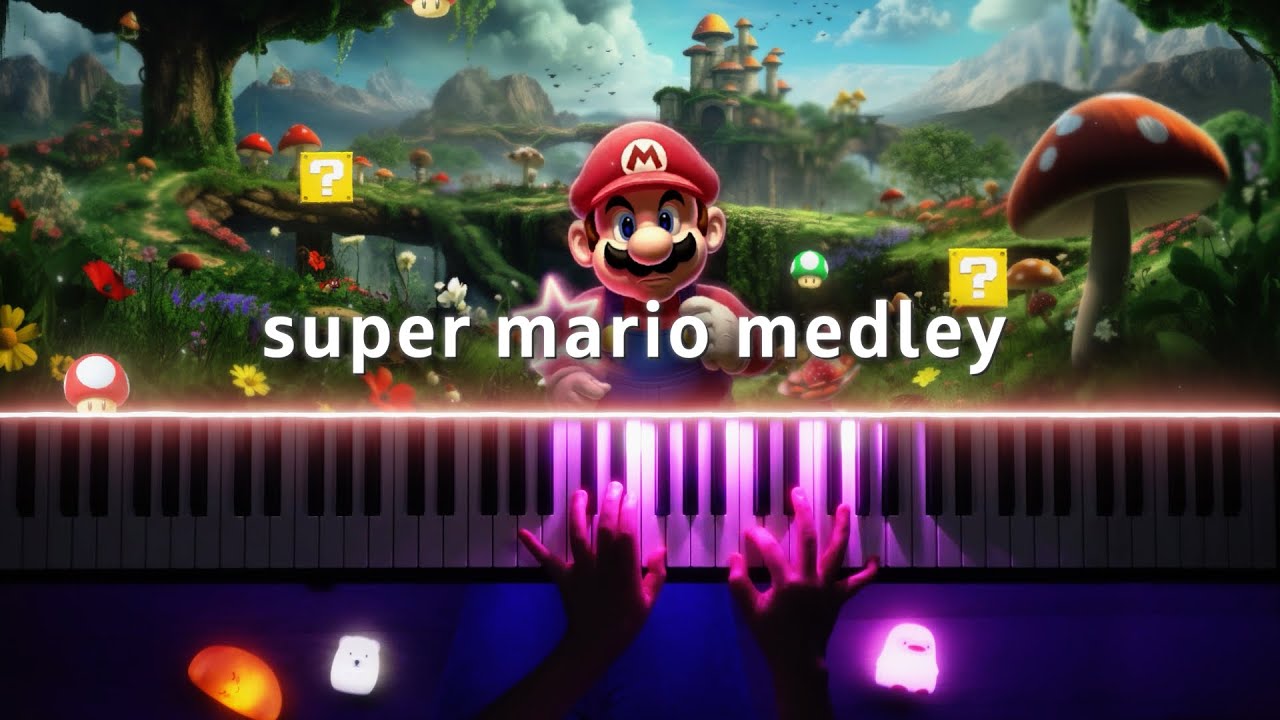 Super Mario Piano Medley + sheet music - YouTube