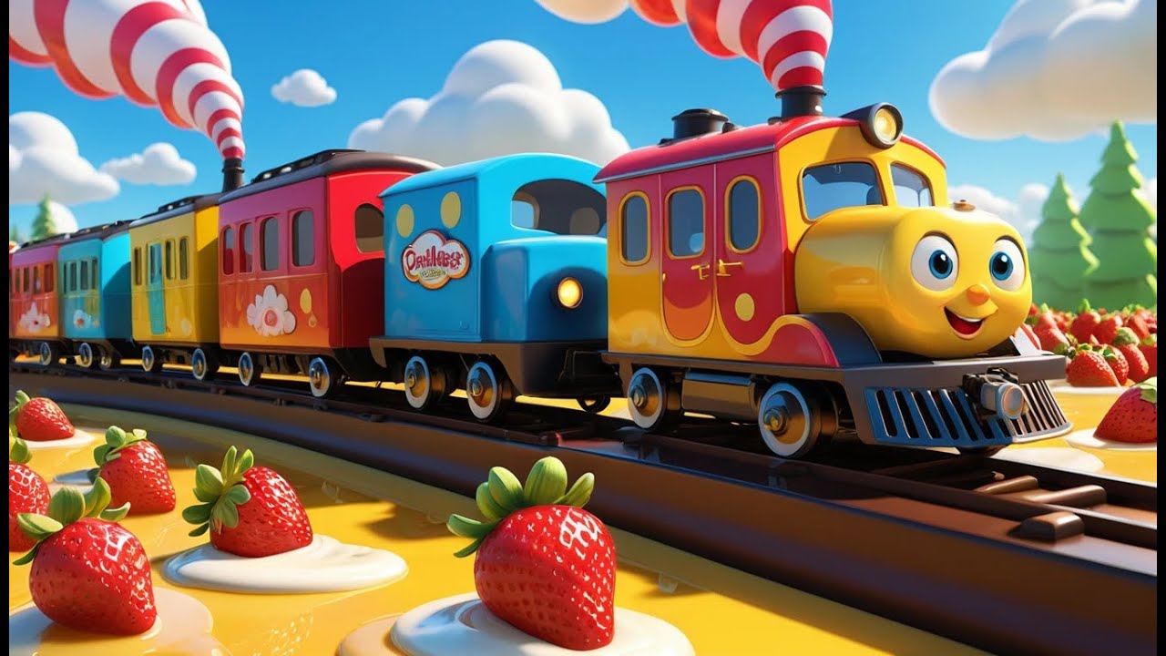 Pancake Train Goes Choo Choo | Fun Train Nursery Rhyme for Kids | Sing ...