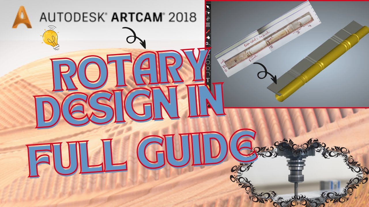 Custom Rotary Design in ArtCAM 2018 full guide in Hindi - YouTube