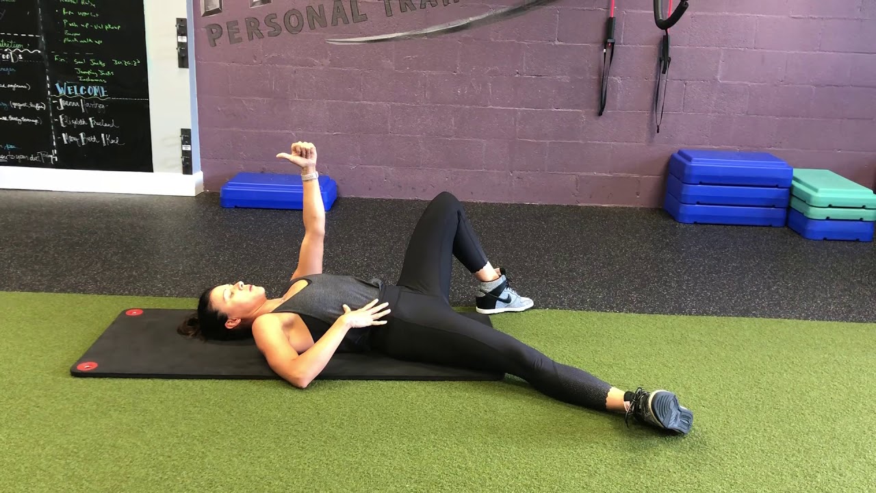 Bodyweight Get Up to Elbow - YouTube