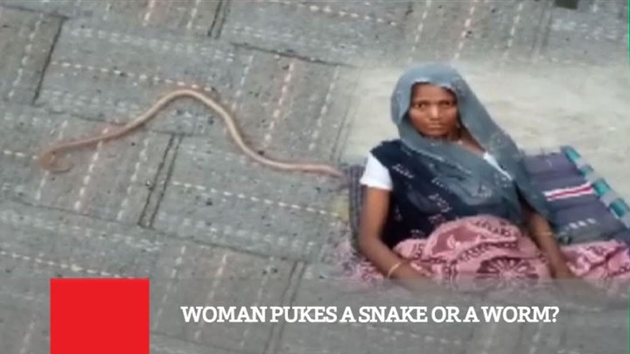 Woman Pukes A Snake Or A Worm? - YouTube