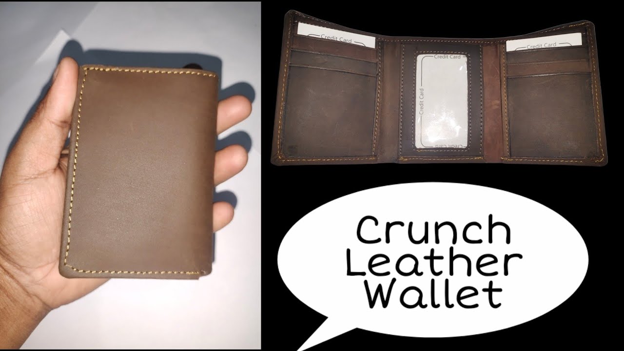 Crunch Leather Tri-Fold Wallets - YouTube