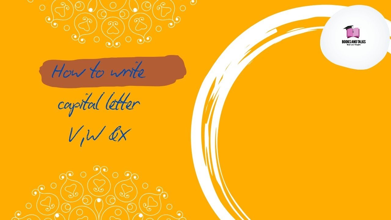 How to write capital letters V,W &X - YouTube