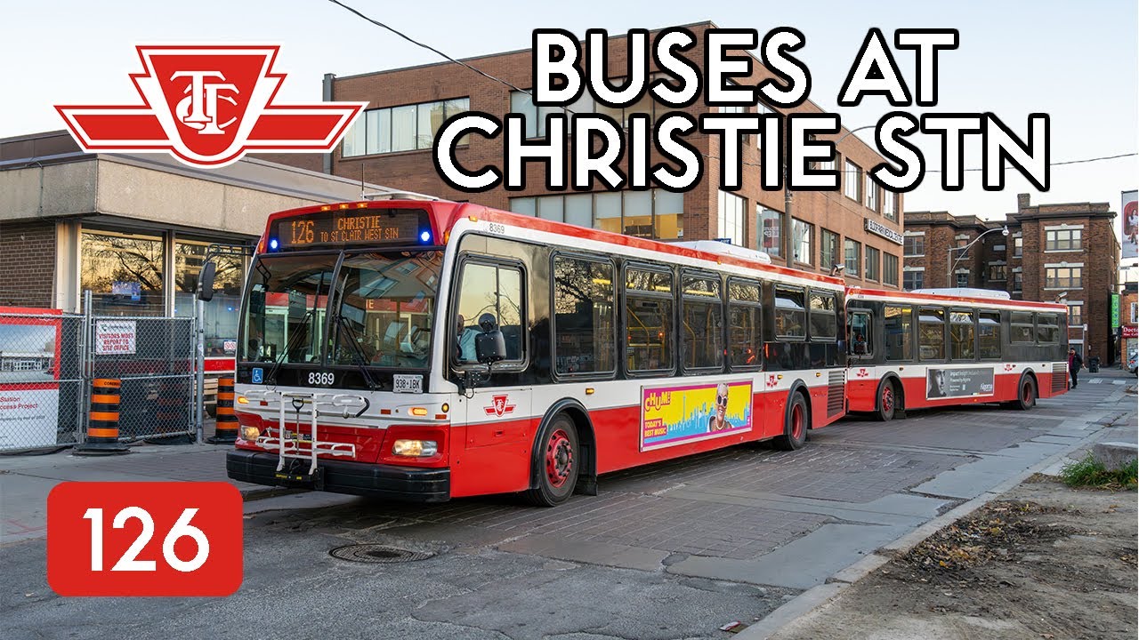 TTC Buses at Christie Station - YouTube