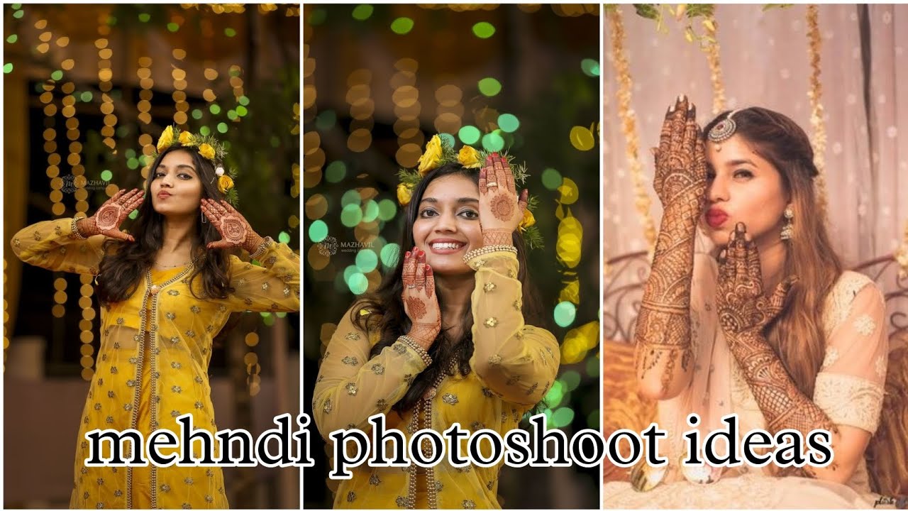 Mehndi Photo Pose Ideas For Girls | Girls Pose With Mehndi - YouTube