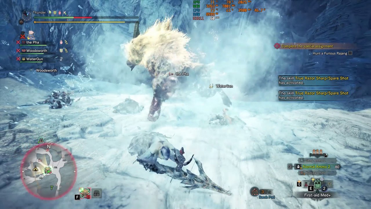 MHWI - Random Gameplay 030 - Furious Rajang Multiplayer | The Fury ...