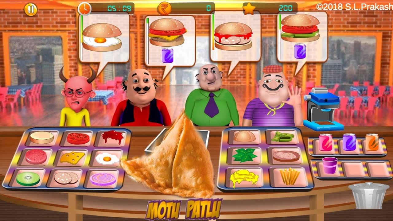 Motu Patlu Cooking game motu patlu ki jodi cartoon motu ka samosa #motu ...