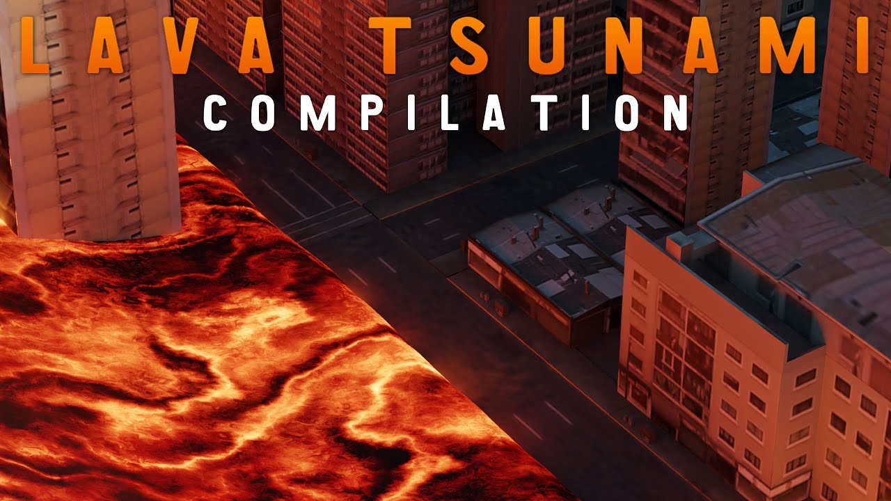 Lava Tsunami Compilation Blender Fluidsim Cycles #b3d - YouTube