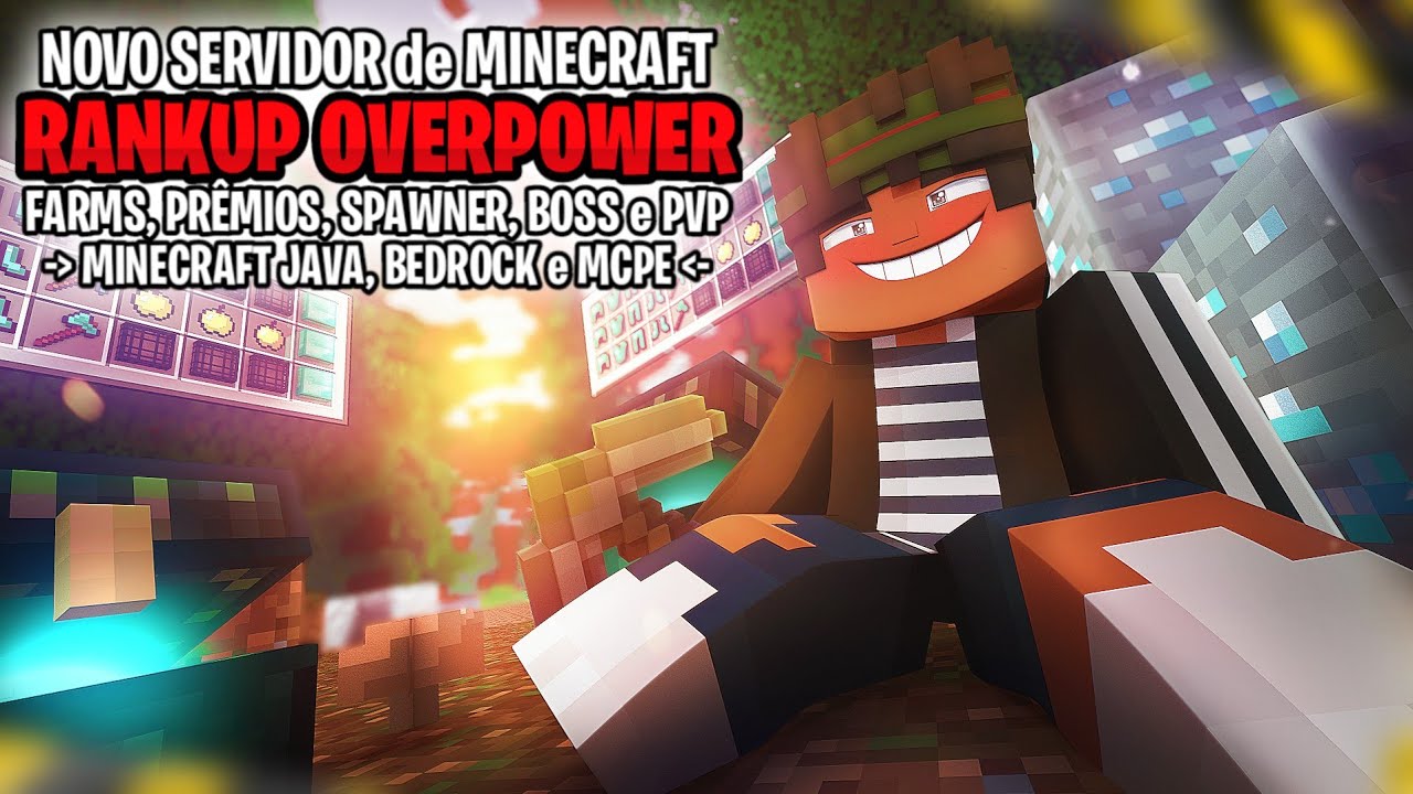 NOVO SERVIDOR de RANKUP com ITENS OP, EVENTOS, PVP e FARMS para ...