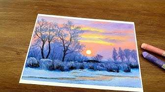 autumn leaves/oil pastel drawing - YouTube