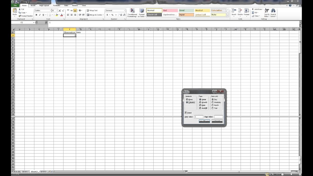 How To Use The FILL SERIES Command In Microsoft Office Excel 2007 2010 How To Use The FILL SERIES Command In Microsoft Office Excel 2007 2010