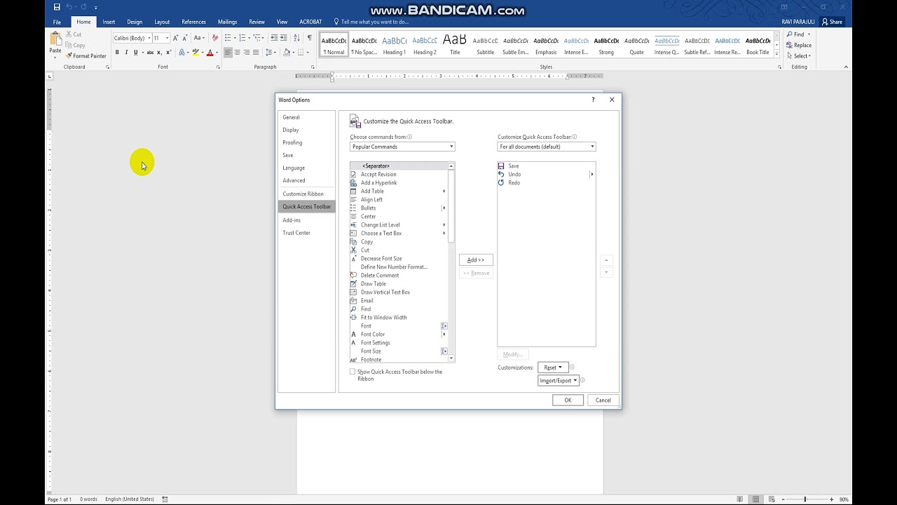 How to Enable DEVELOPER option in MS Word - YouTube