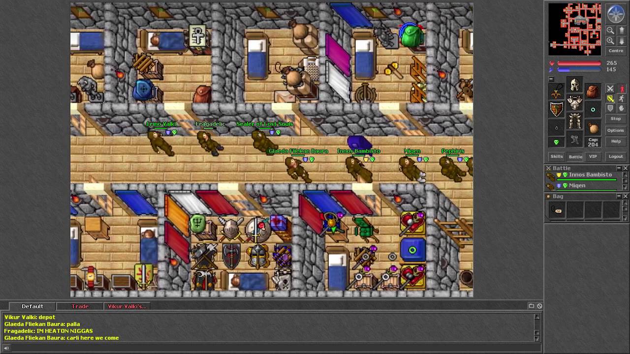 Tibia [7.4] Party of 8~ people goes PK - YouTube