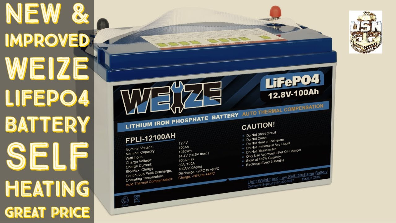 Brand New! WEIZE LifePo4 "Self Heating" 100Ah Battery. SUPER PRICE ...