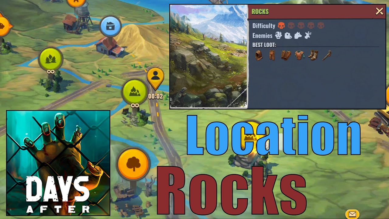 Days After: Zombie / Location Rocks Survival Gameplay 4K - YouTube