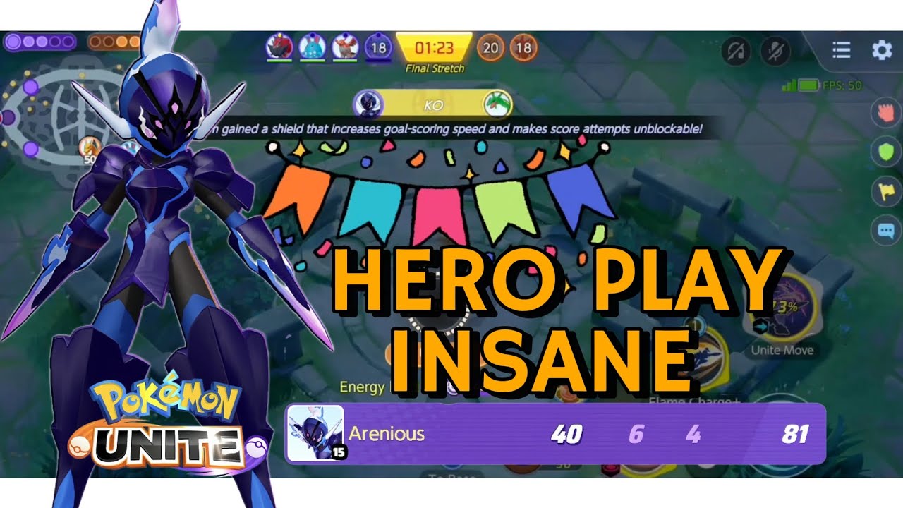 Hero Play Insane || Pokemon Unite Gameplay || #pokemon #pokemonunite # ...
