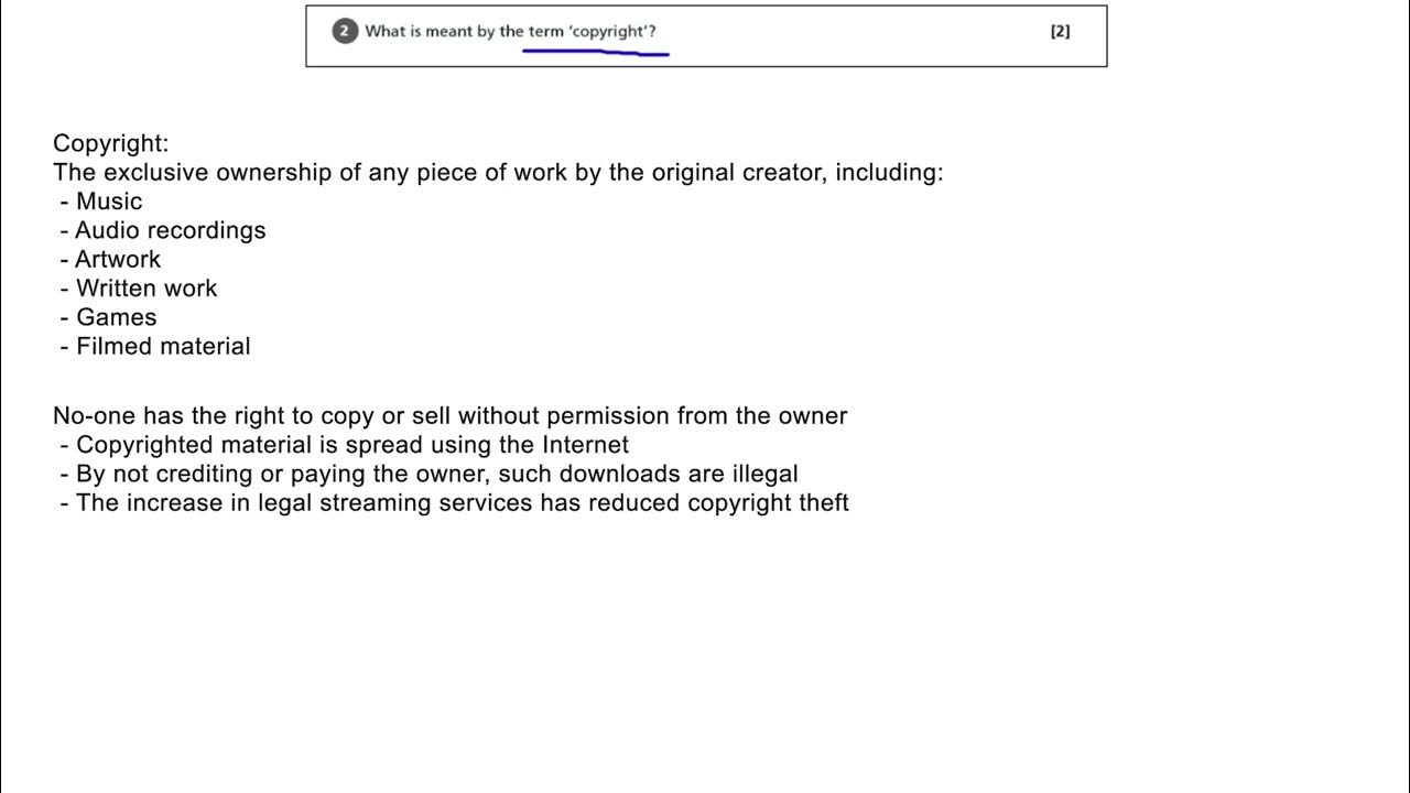 Ethical, Legal, Cultural and Environmental Concerns: Copyright - OCR ...