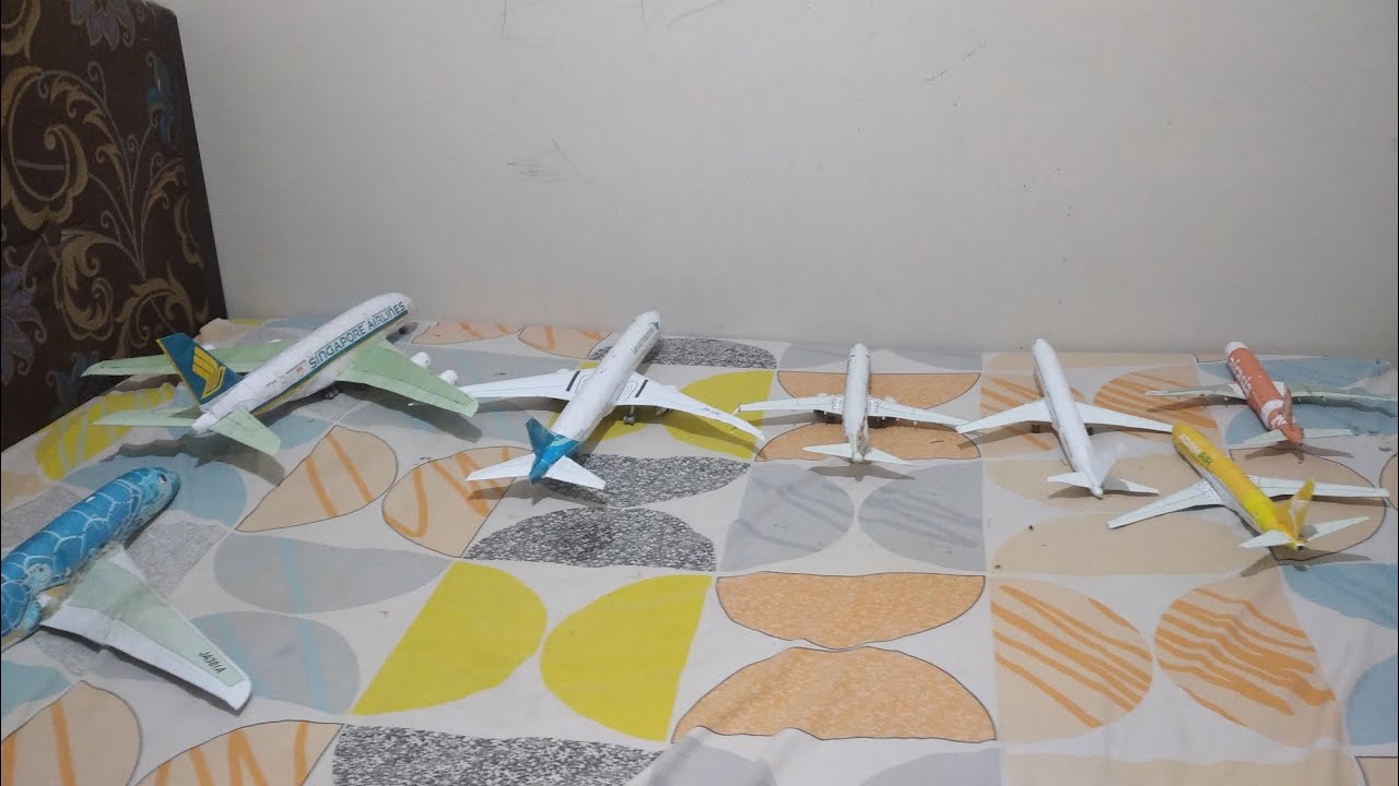 My airplane papercraft collection - YouTube