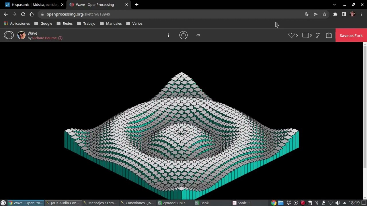Paisaje Sonoro, sonic pi & Processing - YouTube