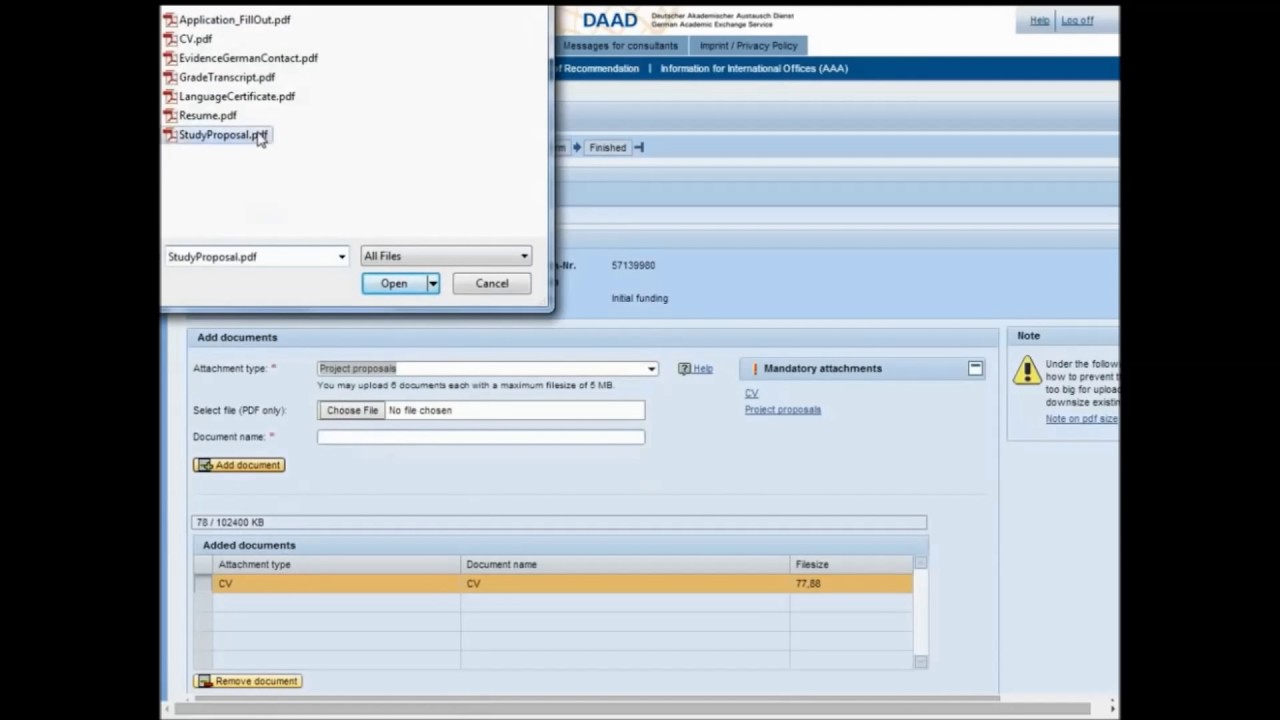 Learn to navigate the DAAD Online Portal - YouTube