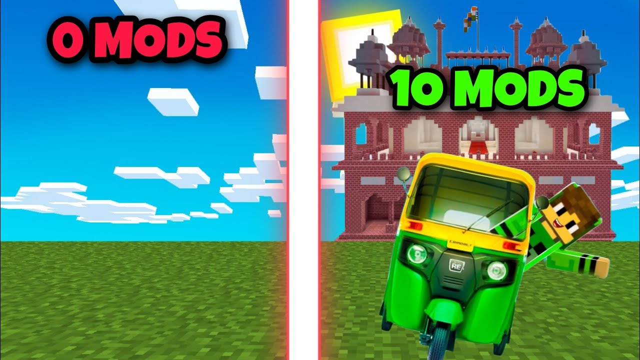 I Installed 10 Indian Mods In Minecraft Pocket Edition || Epic Indian ...