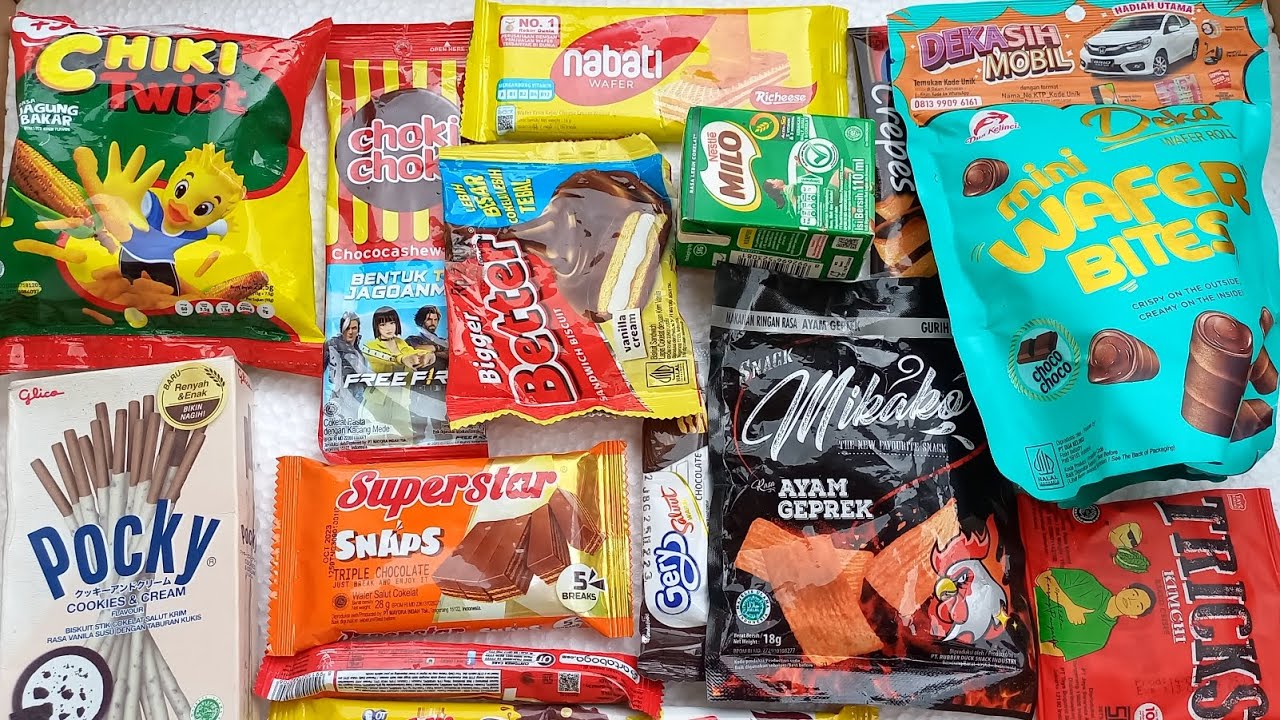 Rainbow snacks yummy, choki, wafers, pocky, better, milo, chiki twist ...