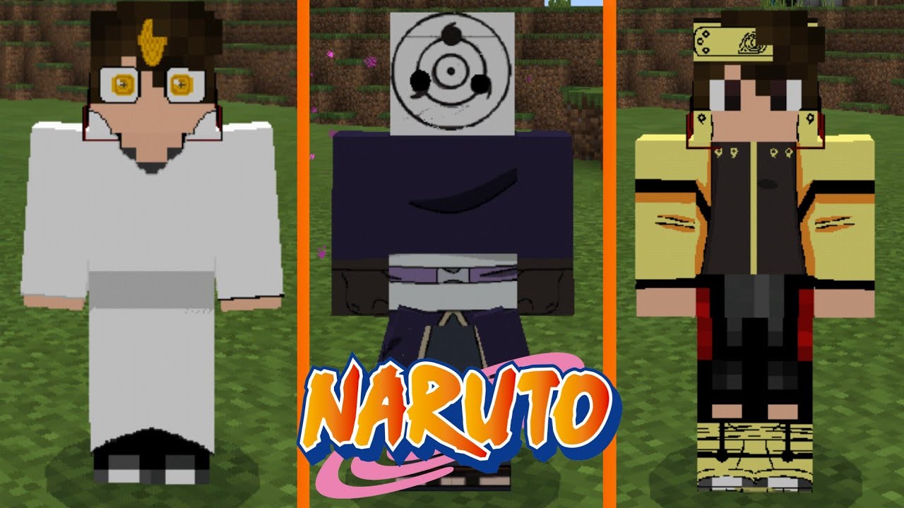 SAIU!! *MELHOR* ADDON/MOD DE ROUPAS HD DE NARUTO PARA MINECRAFT PE ...