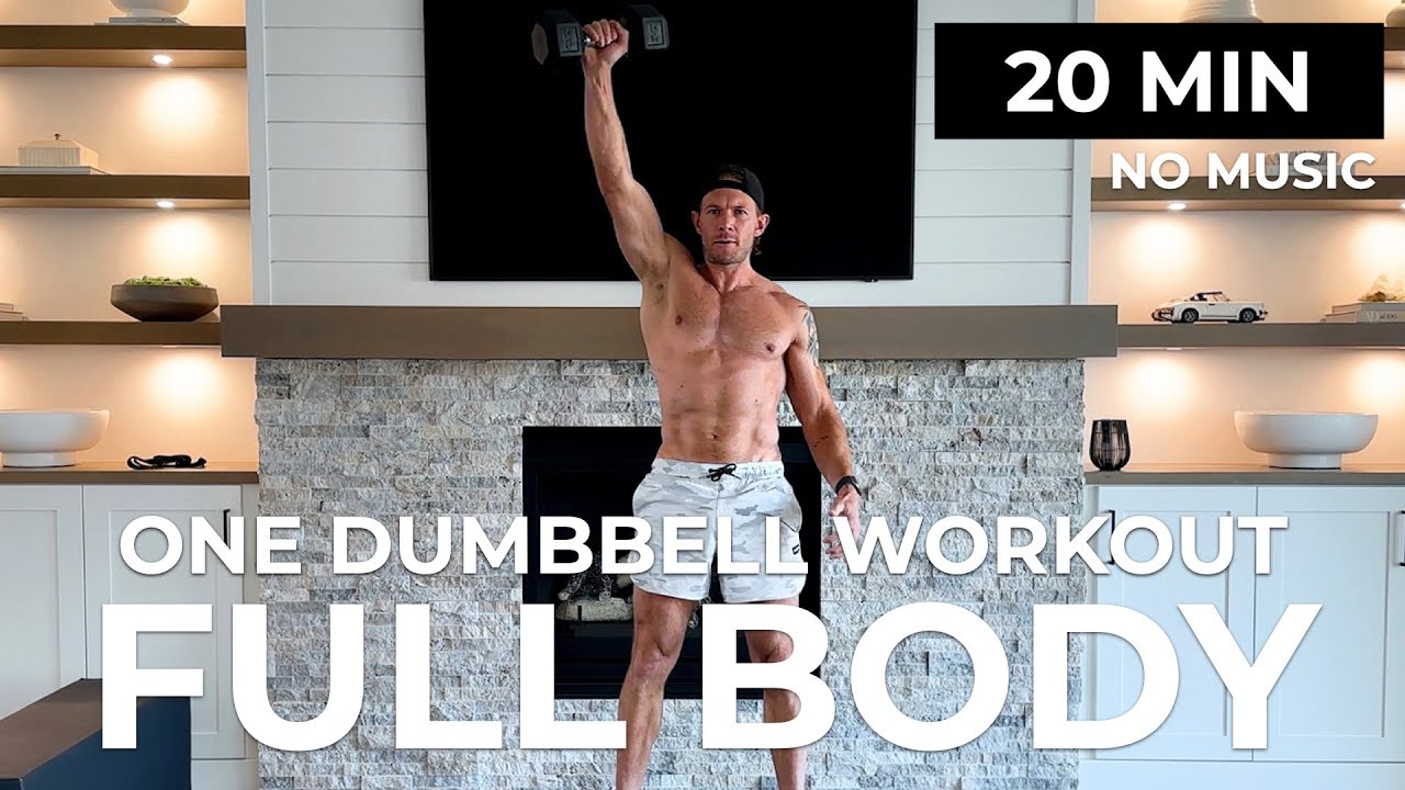 20 Min Full Body ONE DUMBBELL Workout 🔥 HIGH INTENSITY // No Music ...