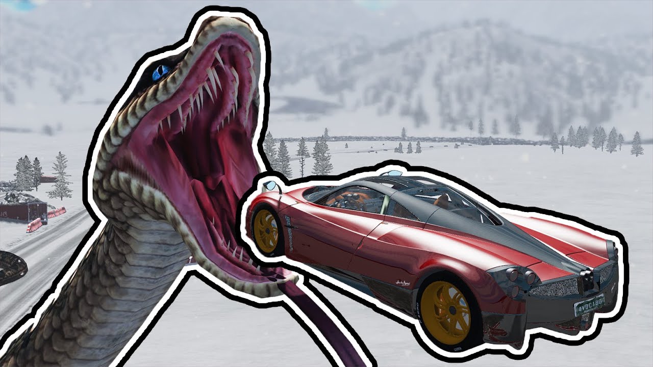 Crazy Jumps To The Giant SNAKE | BeamNG Drive - YouTube