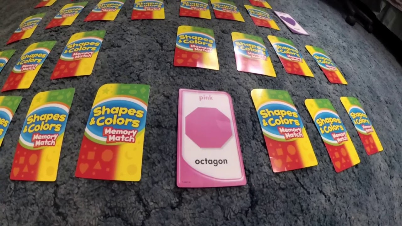 learning colors and shapes memory card game | Mason's Station - YouTube