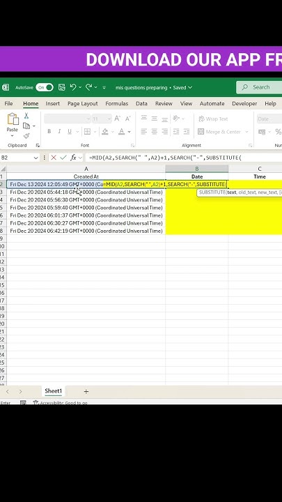 Extract Date & Time From Messy Text Data in Excel | Excel Tips & Tricks - YouTube
