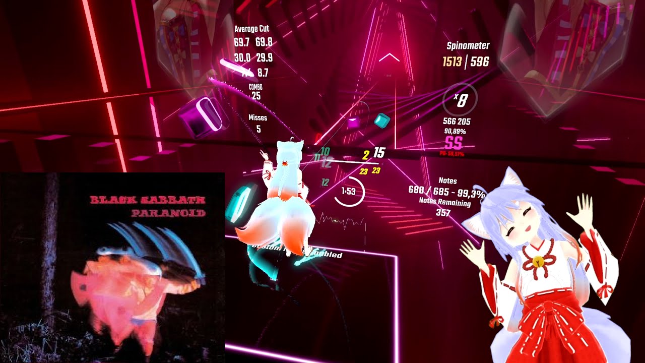 [Beat Saber] Paranoid - (Guitar Hero Mix) - Black Sabbath [expert+ ...