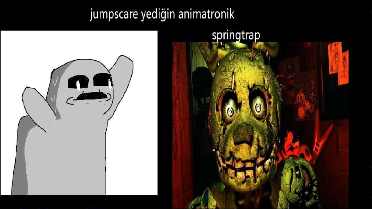purple guy becoming uncanny (jumpscare yediğin animatronik) - YouTube