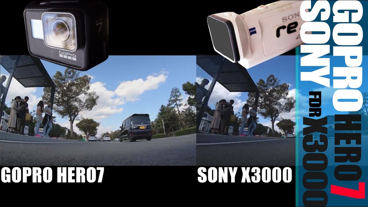 GOPRO HERO7 vs SONY FDR X3000 Car Mount - YouTube