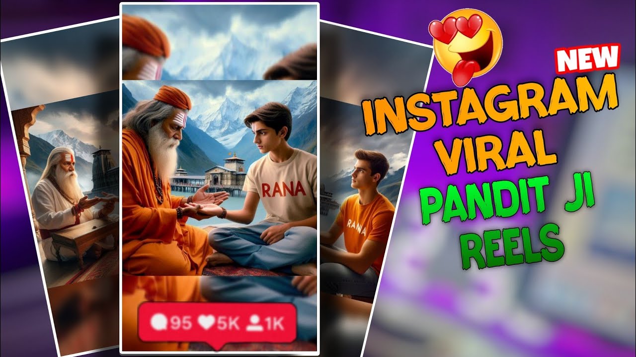 Instagram viral reels edit|| Pandit Ji Reading Hand Ai Images Generator ...