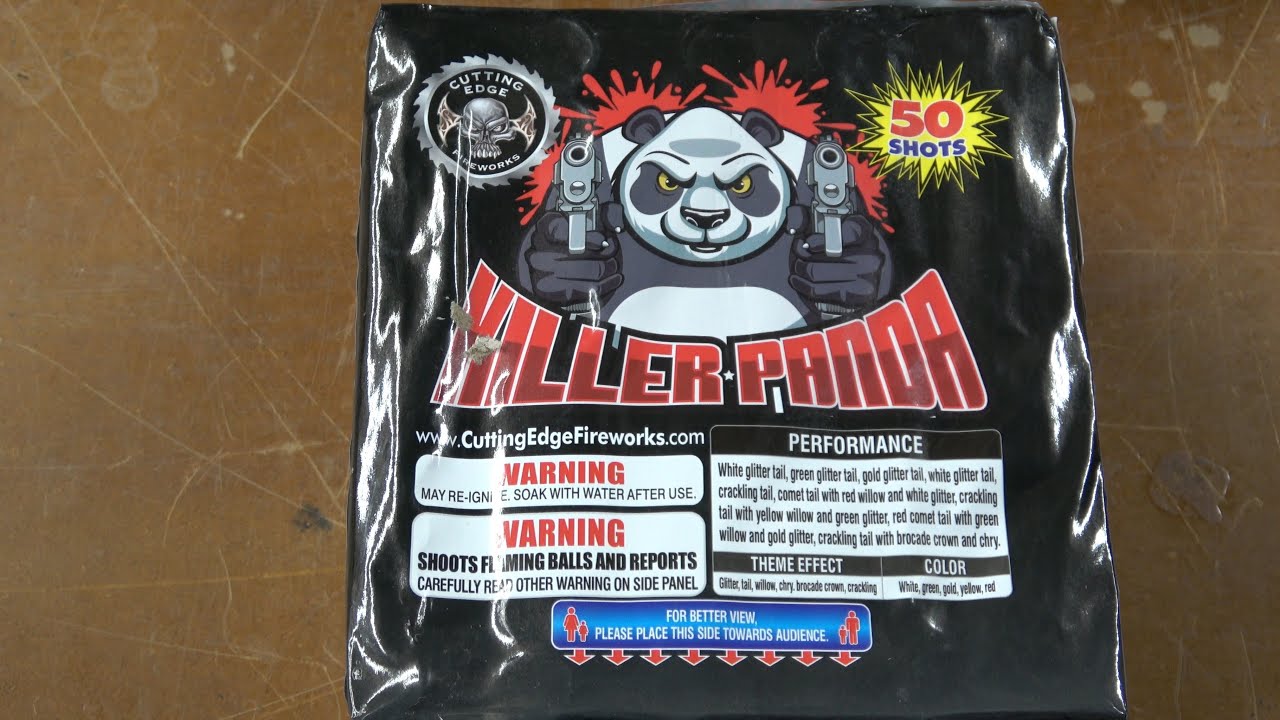 Killer Panda 50 shot 200g cake by Cutting Edge - YouTube